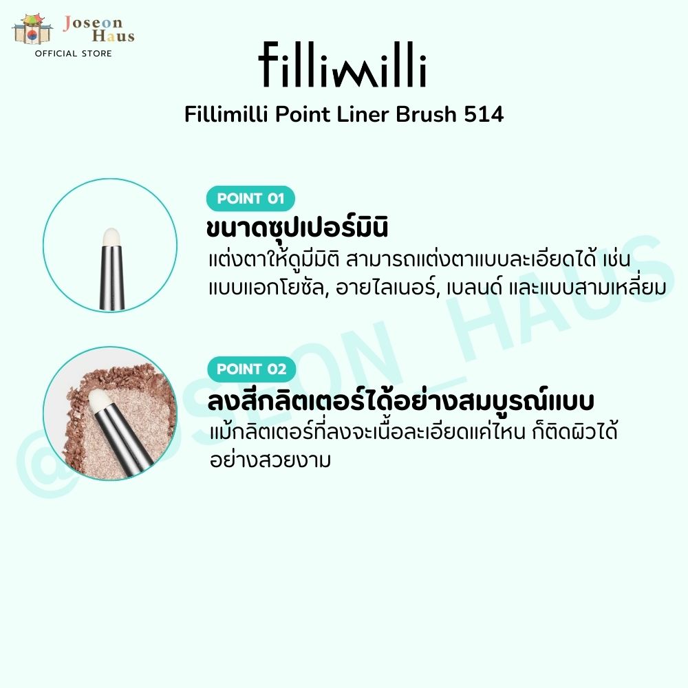 Fillimilli Point Blusher Brush 885/Point Eyeshadow Brush Defining 511 ...