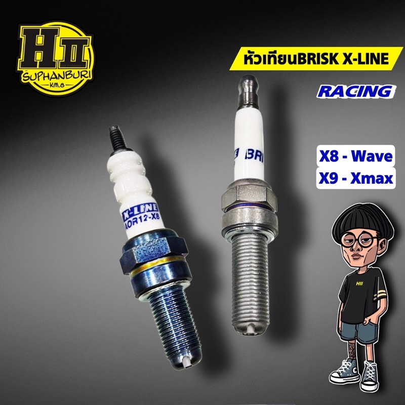 หัวเทียนBRISK X-LINE RACING Wave/Xmax | Shopee Thailand