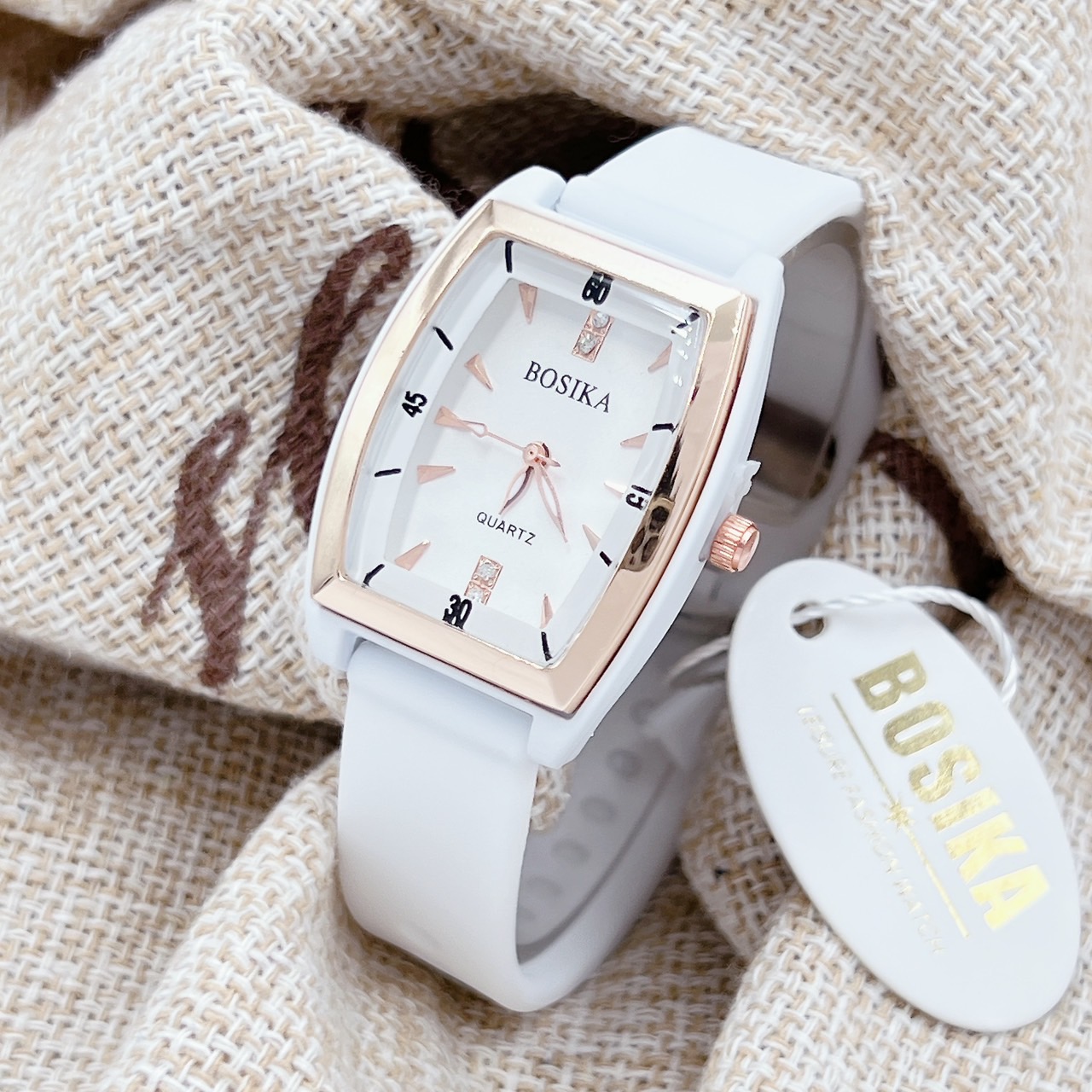 นาฬืกาข้อมือ BOSIKA สายซิลิโคลน ทรงสวยมาก | Shopee Thailand