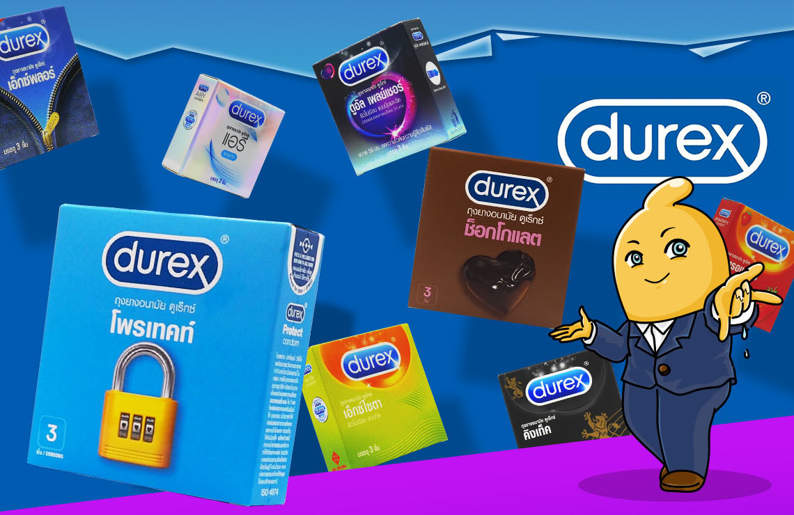 Durex Cool Mint ถุงยางอนามัย ผิวเรียบ สูตรเย็น กลิ่นหอม ขนาด 52.5 มม. ...