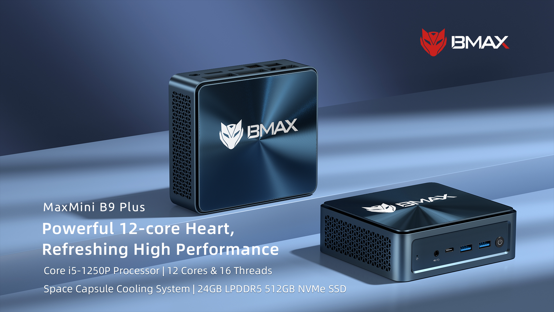 【NEW 2025】BMAX B9 Plus Mini PC มินิ พีซี Windows11 CPU GEN12 Intel Core i5-1250P Iris Xe Graphic ...