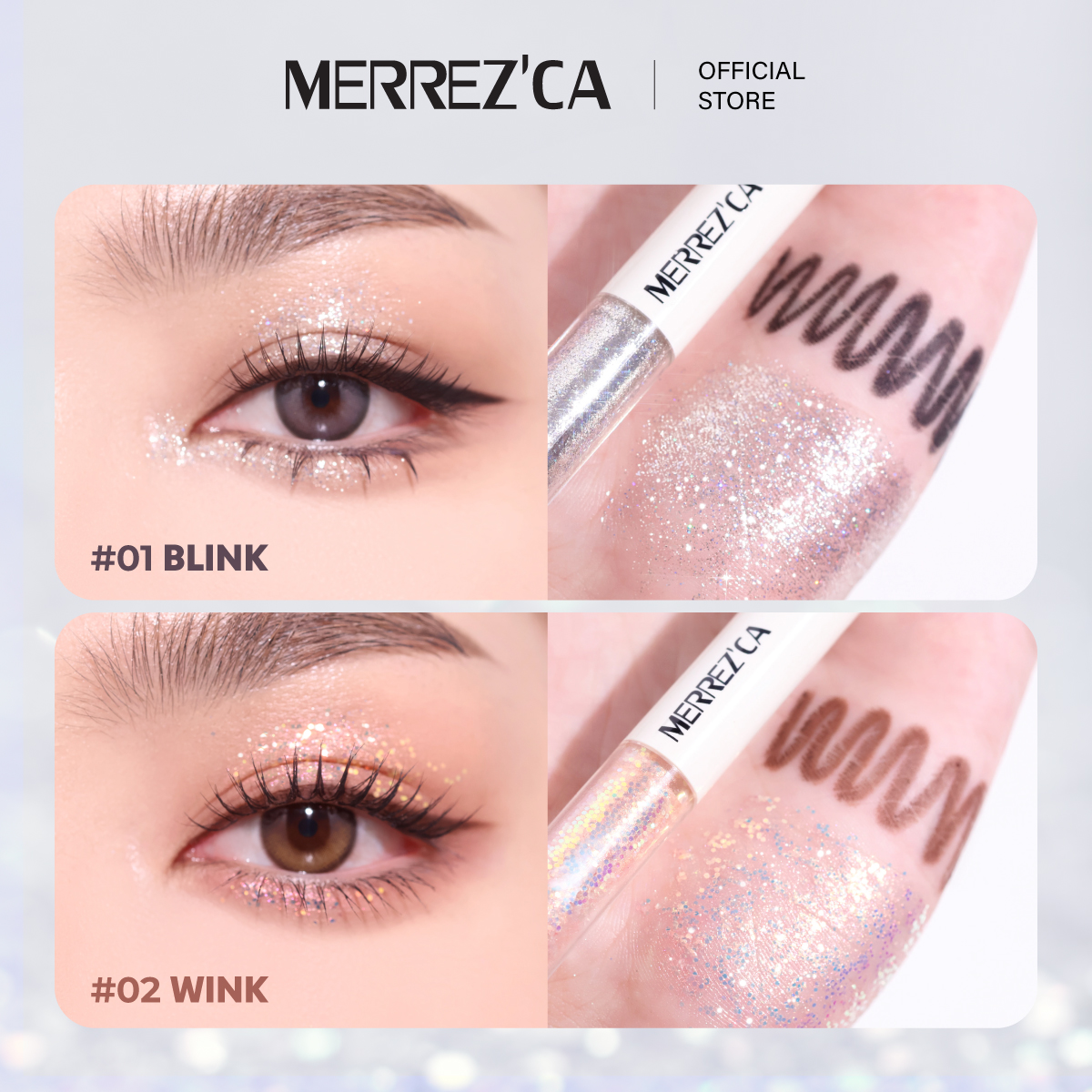 Merrezca Duo Perfect Glitter Liner ดูโอ้ล็อกตาสวยในแท่งเดียว | Shopee ...