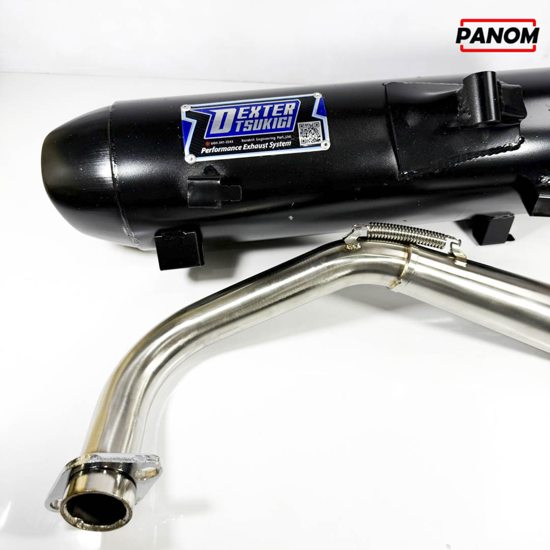 ท่อผ่าหมก มอก. คอสแตเลส ขนาด2นิ้ว DEXTER TSUKIGI FORZA-350 2021-2025 FORZA350 ตัวดำ รูเซนเซอร์ ...