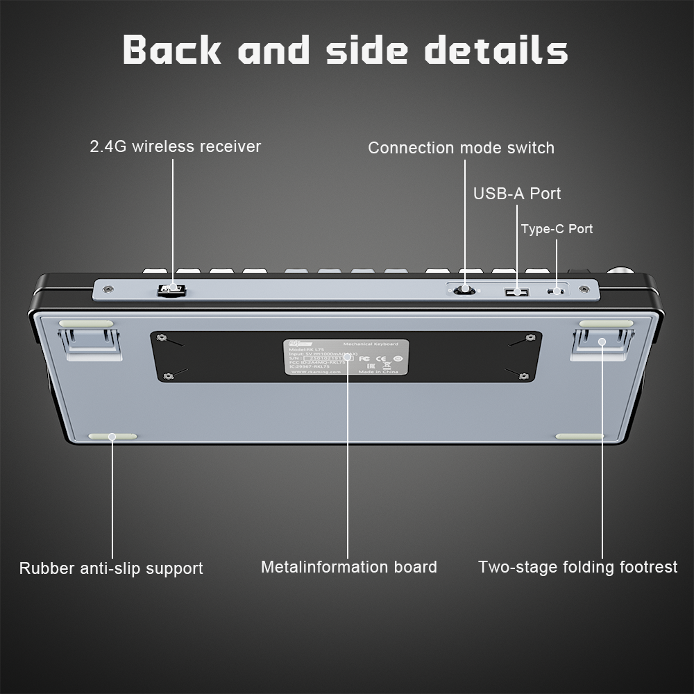 Royal Kludge RK L75 Knight 85 คีย์ ของแท้ประกันศูนย์์ไทย RGB Tri-Mode ...