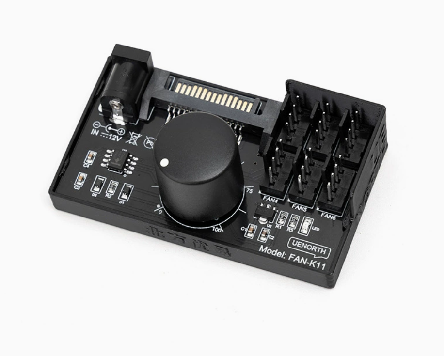 Cooling Fan Speed Knob Controller 12V 4 Pin PWM PC Chassis Fan Adapter ...
