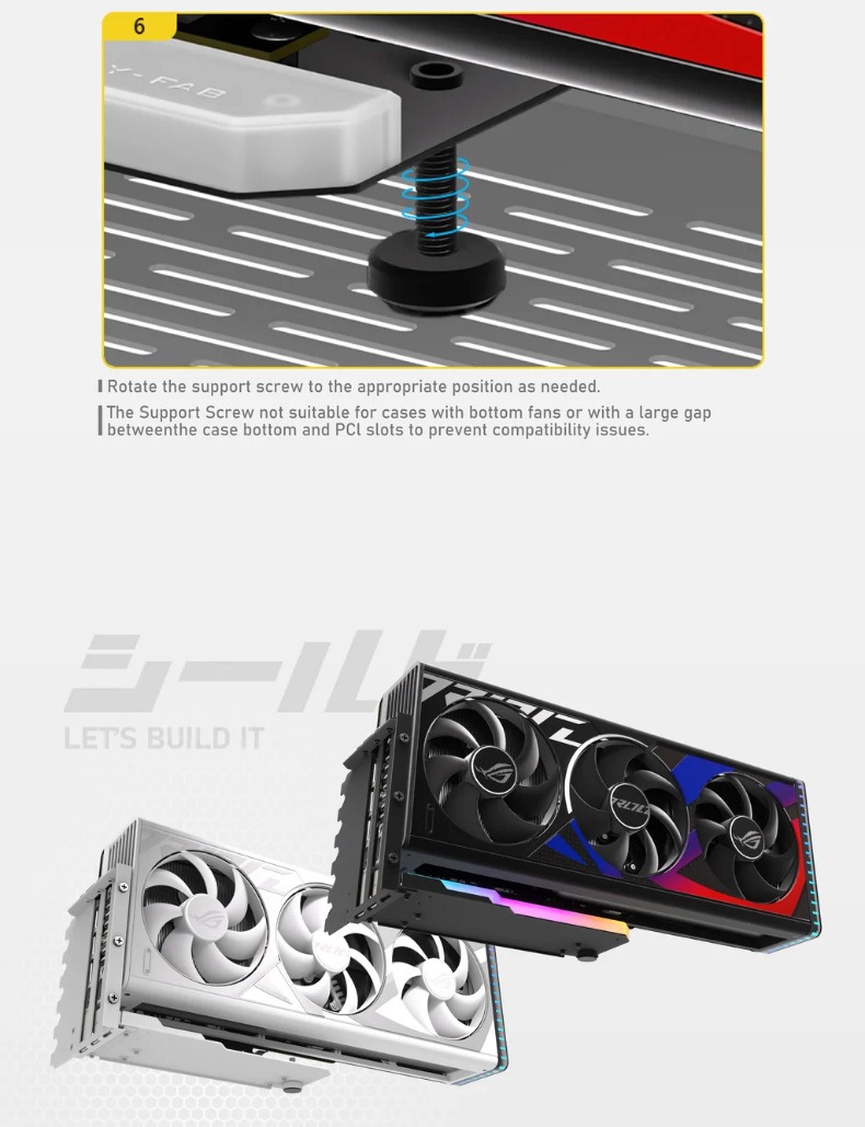 EZDIY-FAB Vertical GPU Mount with High-Speed PCIE 4.0 Riser Cable 90 ...