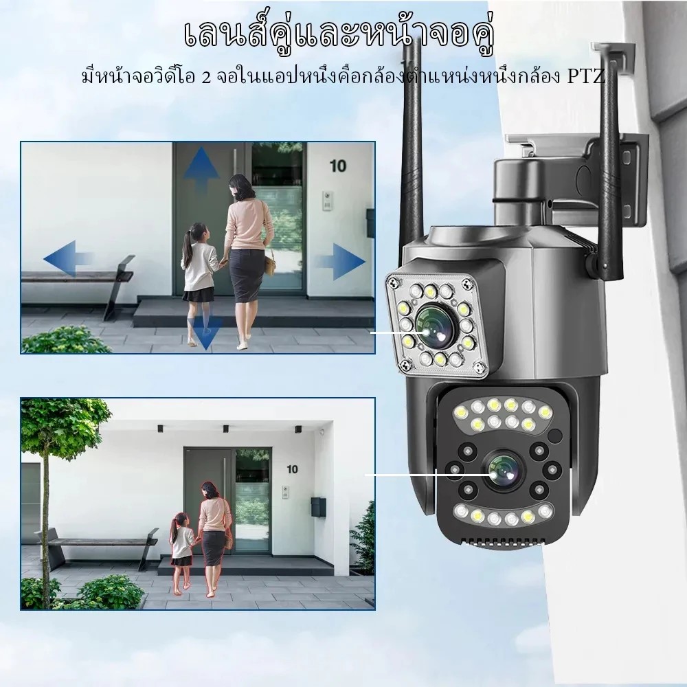 【กล้องวงจรปิดซื้อ 1 แถม 1 CCTV】V380 Pro กล้องวงจรปิด 360 wifi 2 เลนส์ (คมชัด 4 ล้าน) รองรับ WiFi ...
