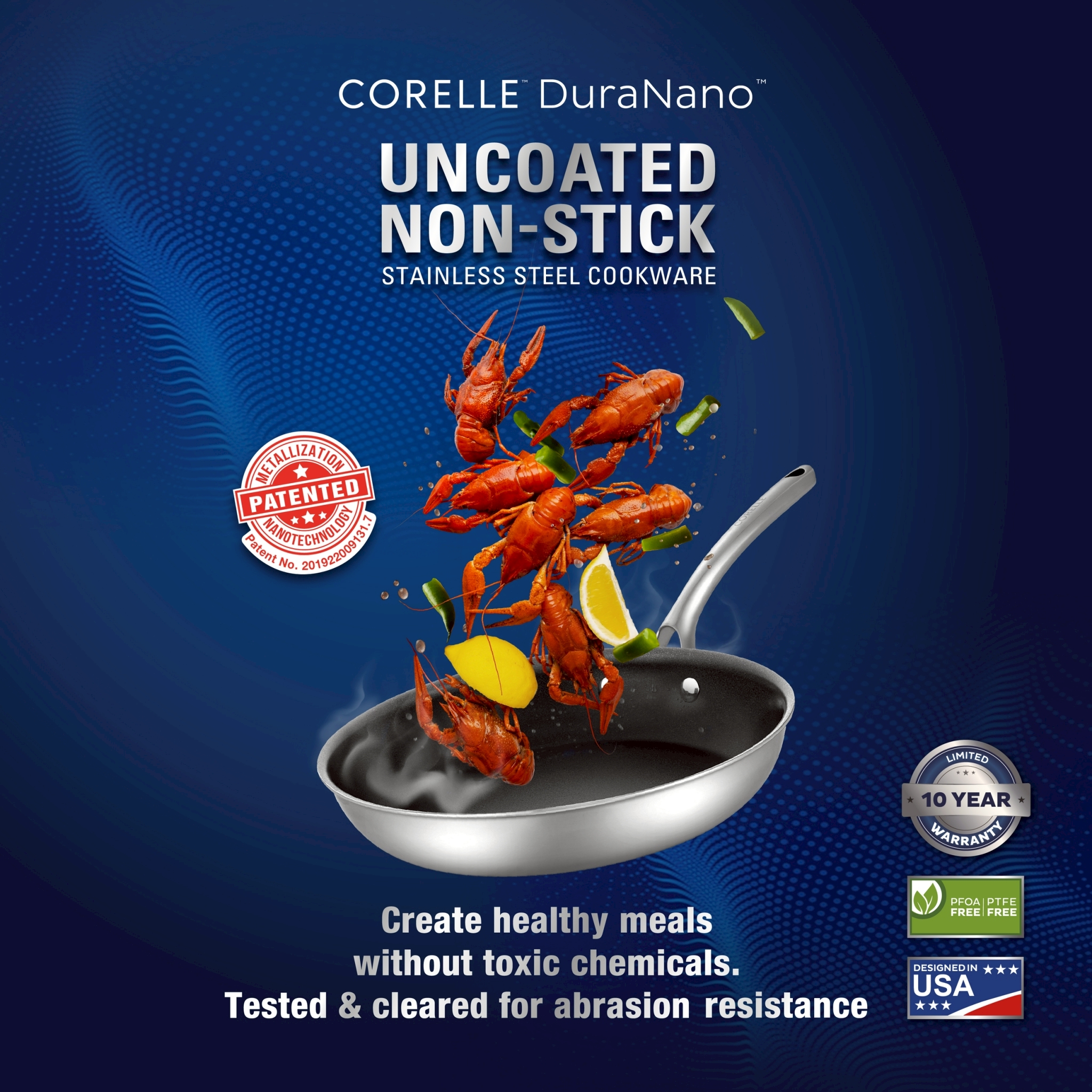 Corelle DuraNano กระทะ & หม้อ Non-stick แบบใหม่ ไร้การเคลือบ แบรนด์จาก ...