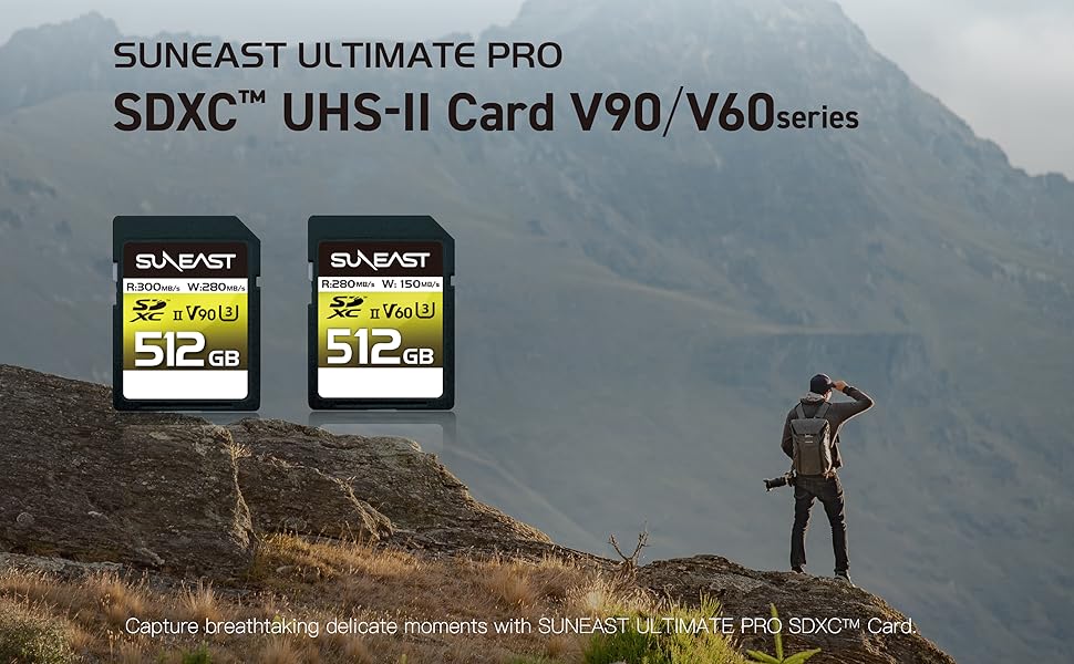 SUNEAST ULTIMATE PRO SDXC UHS-II V60 เมมโมรี่การ์ดความเร็วสูง ถ่าย 4K ลื่นไหล | Shopee Thailand