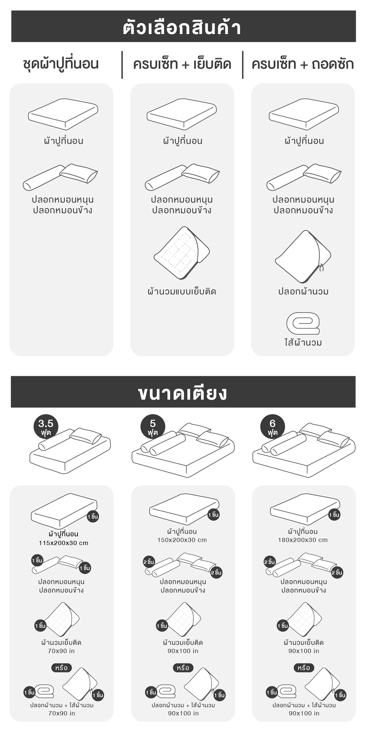 ibed ชุดผ้าปูที่นอนทอลายครบเซ็ท Softex Satin (ทอลายตาราง)Dark Chocolate ...