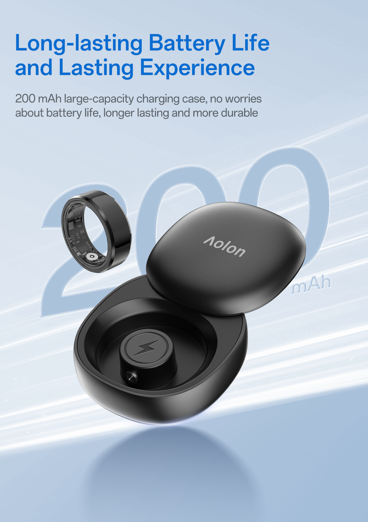 Aolon ARCB Ring Gen 3 กล่องชาร์จ 200mAh charge box การชาร์จแบบ Type-C ...