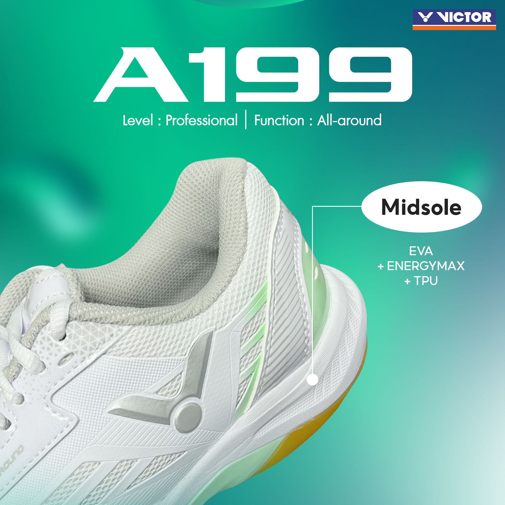 VICTOR รองเท้ากีฬาแบดมินตัน รุ่น A199 & A102 [สินค้าพิเศษที่ VICTOR ...