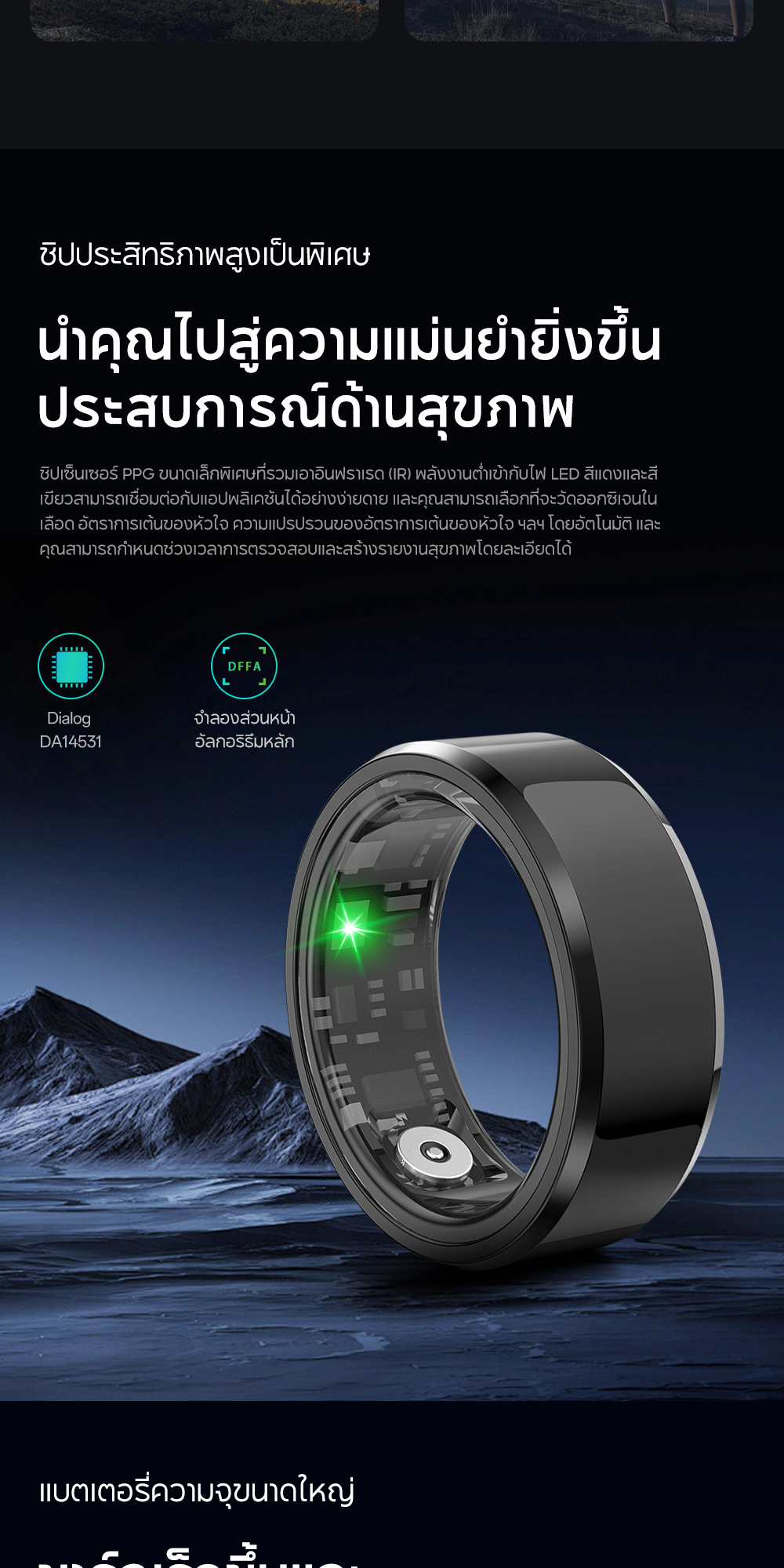 Aolon Ring Gen 3 Smart Ring แหวนอัจฉริยะ IP68กันน้ำแหวนอัจฉริยะชีพจรวัด ...