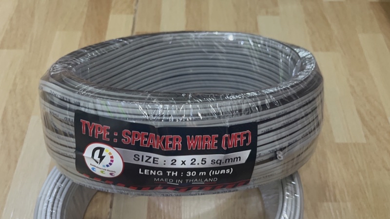 สายไฟอ่อน 2 x2.5 mm ( VFF SPEAKER WIRE ) จำหน่ายขนาด 30, 50,100 เมตร | Shopee Thailand