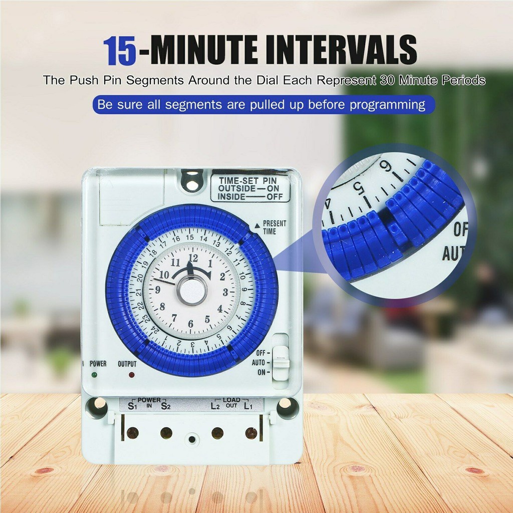 220V Digital Timer Switch TB388 ไทม์เมอร์ นาฬิกาตั้งเวลา 24ชม รุ่น ตัวตั้งเวลา ใช้กำลังไฟ (TB388 ...