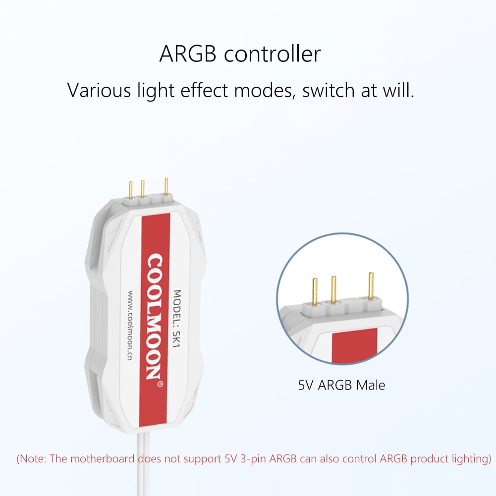 ARGB Controller Cable 5V 3pin To SATA RGB Remote With 1 to 4 Extension ...