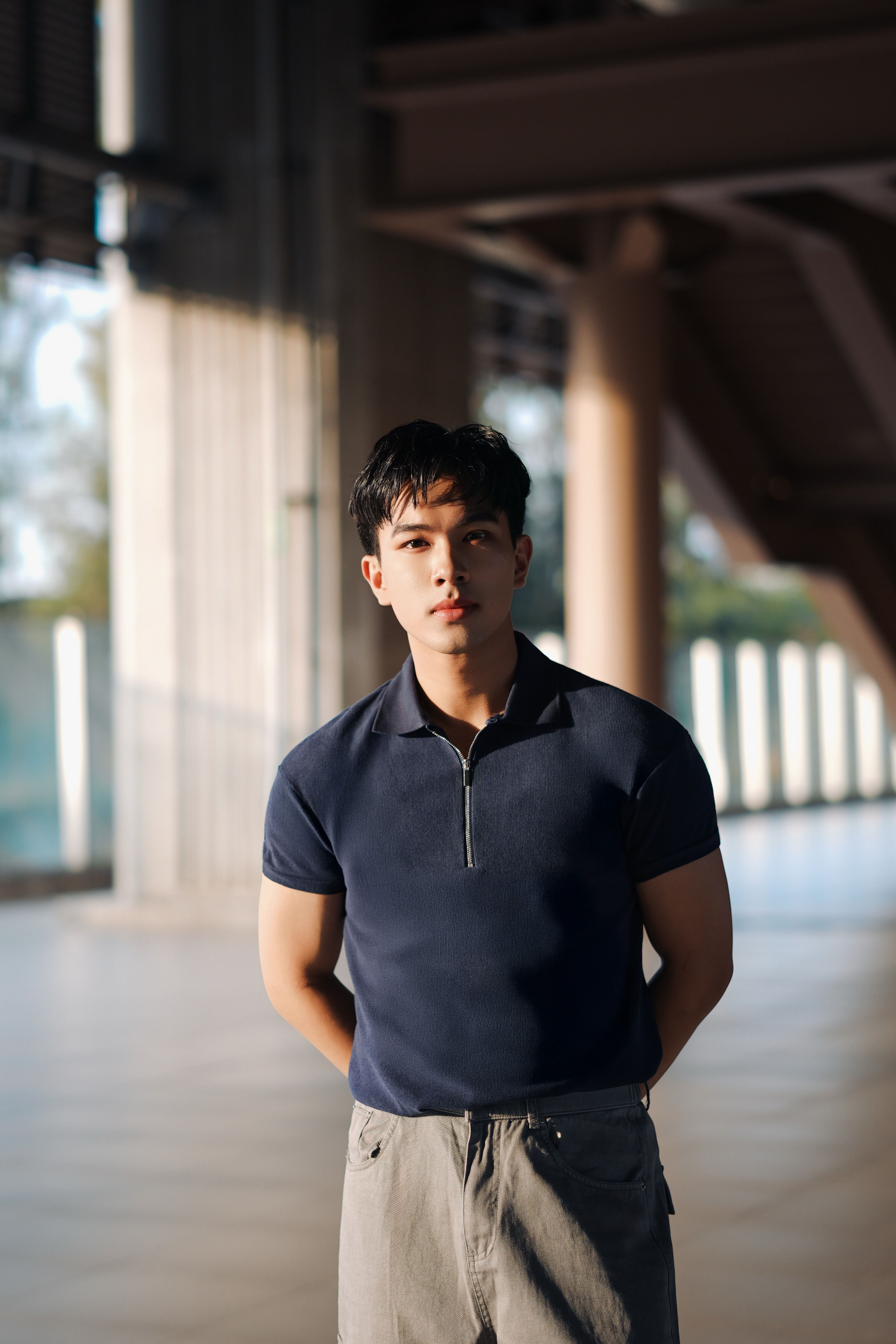 DANDY COSMO | เสื้อ Muscle-Fit Zipper โปโล คอปกซิป เนื้อผ้าร่อง ขนนุ่ม ...