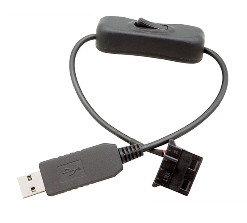 USB 12V to 3 pin 4 pin / Molex PC Fan Sleeved Power Adapter Cable with ...