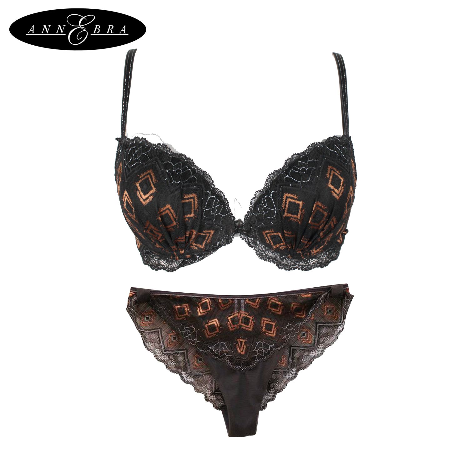 Annebra เซตบรา+กกน. บราเสริมทรง ตะขอหลัง มีโครง มีฟองน้ำ Push Up Bra ...