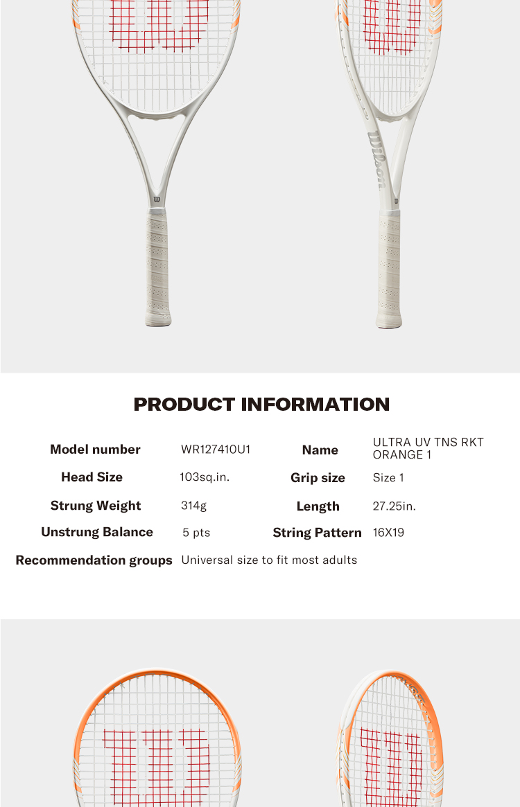 WILSON Ultra UV ไม้เทนนิส Pre-strung (ไม้ขึ้นเอ็นแล้ว) WR127410U2 ...