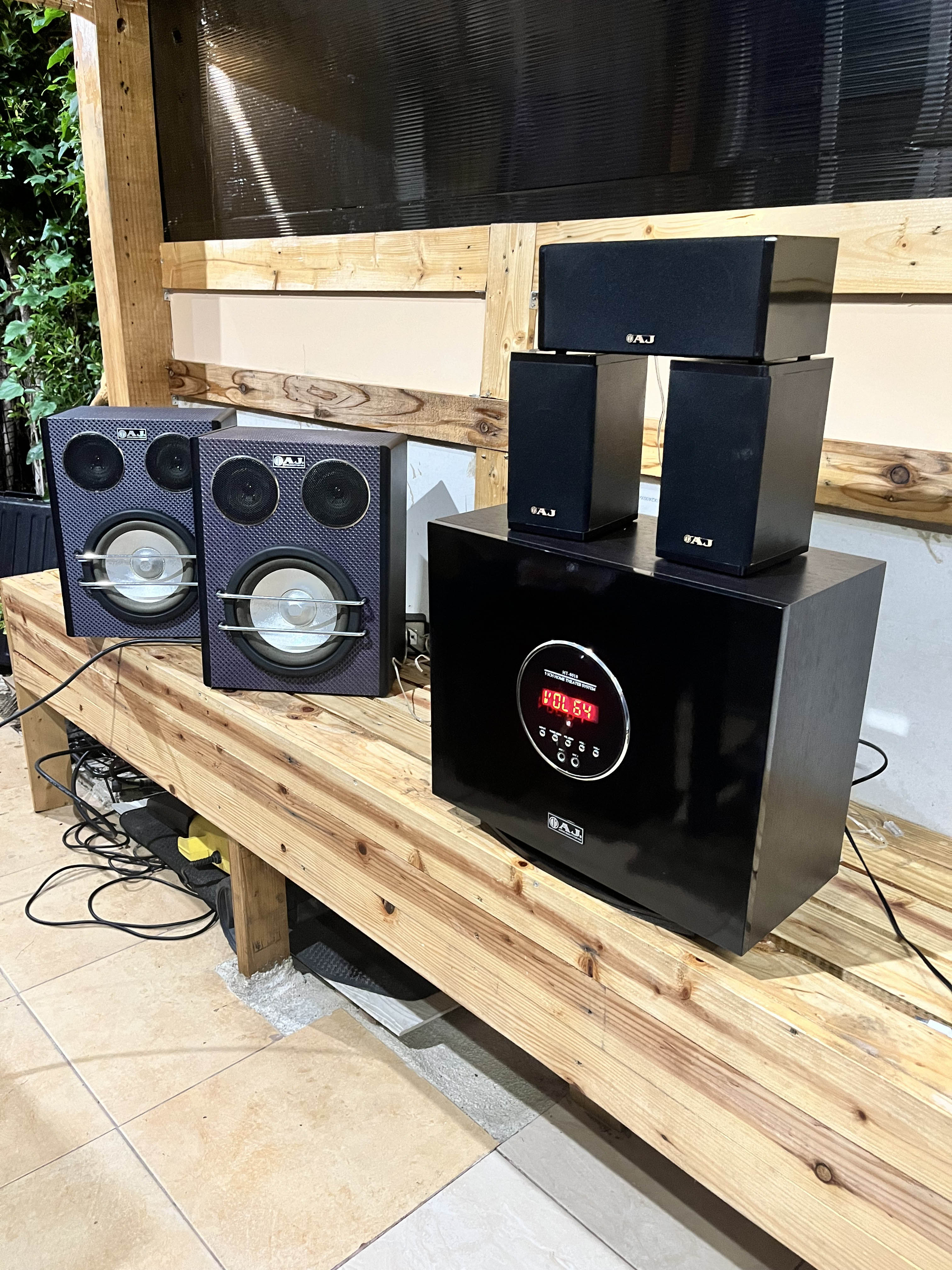 แอมป์ขยายเสียง AJ -SP-8018 โฮมเธียเตอร์ Multimedia Subwoofer8นิ้ว 4,000 วัตต์ ระบบเสียง 5.1 ...