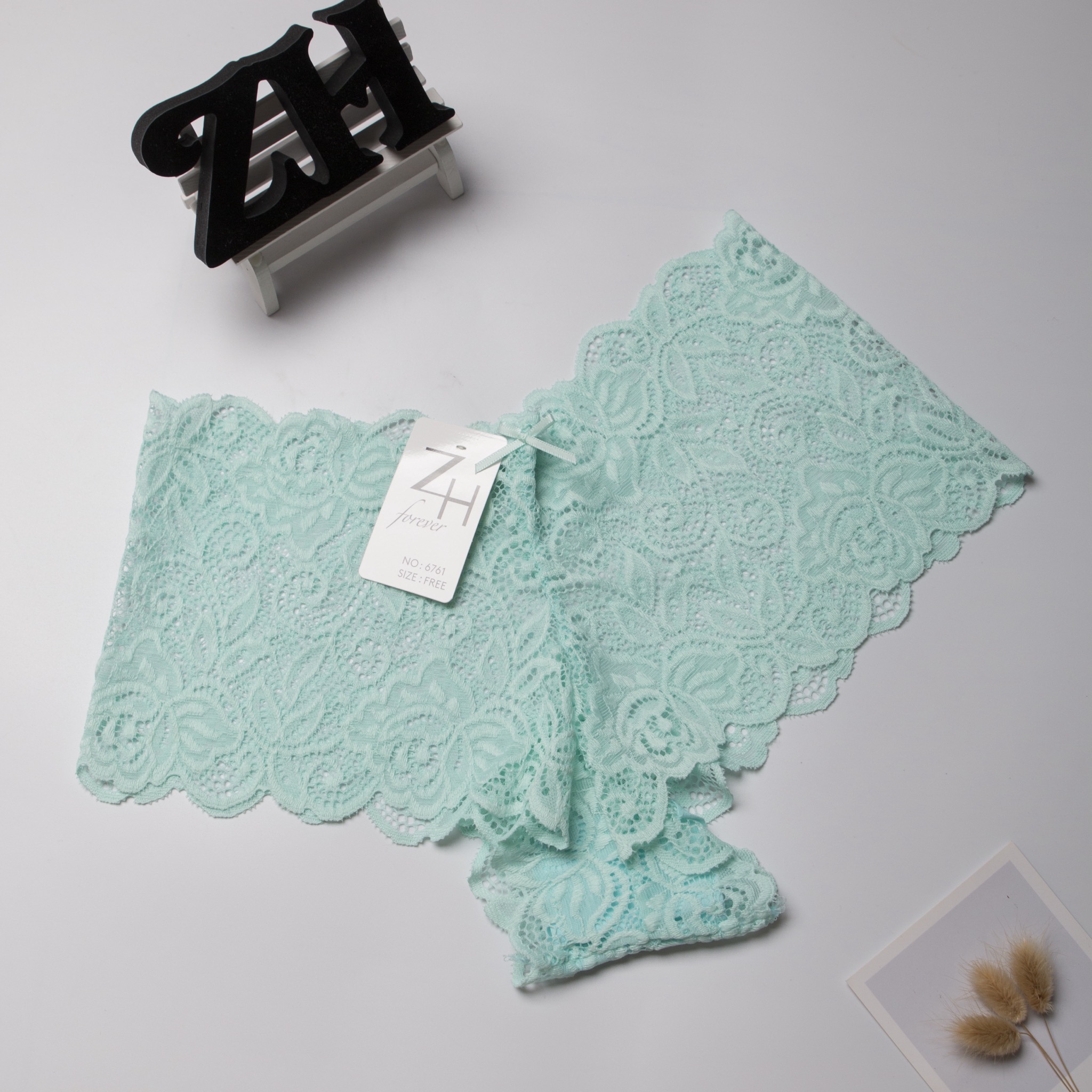 ZH.6761 กางเกงชั้นในลูกไม้ฟรีไซส์ บิกินี่ลูกไม้ | Shopee Thailand