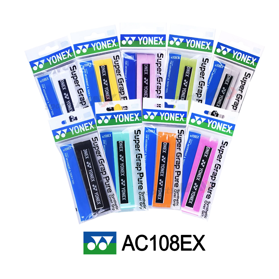 พันด้าม Yonex รุ่น AC108EX พันด้ามเนื้อหนับ ไม้แบด ไม้เทนนิส เกรดพรีเมี่ยม Super Grap Pure ...