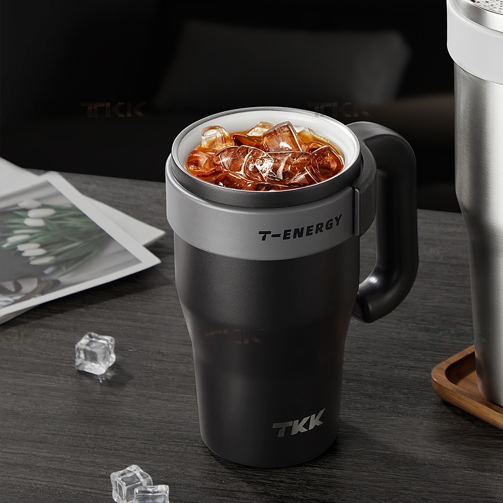 TKK แก้วกาแฟ เคลือบเซรามิก 800ml และ 1200ml แก้วเก็บความเย็น เก็บความร้อน สแตนเลส 316 | Shopee ...