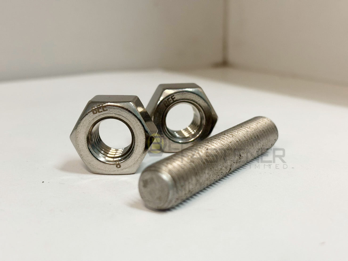 Stud bolt + 2 Heavy Hex Nut ASTM A320 Gr. B8 /A194 Gr.8 สตัดโบลท์+น็อต ...