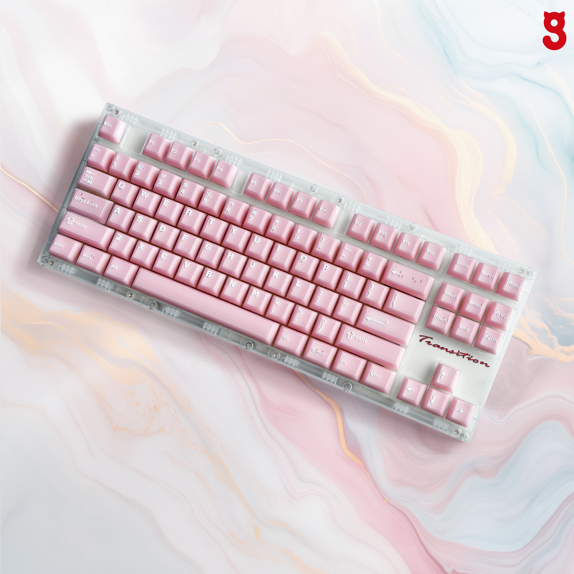 (พร้อมส่งจากไทย)(ฟลูเซ็ต 120 คีย์) คีย์แคป Rose Quartz PAYSON TRiFFi ...