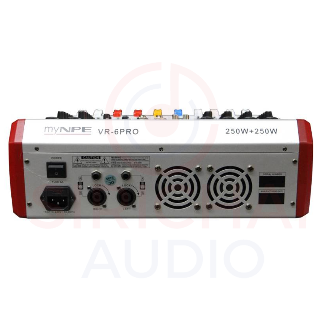 เพาเวอร์มิกเซอร์ NPE รุ่น VR6 PRO (Stereo Power Mixer 6Ch 250Wx2) | Shopee Thailand