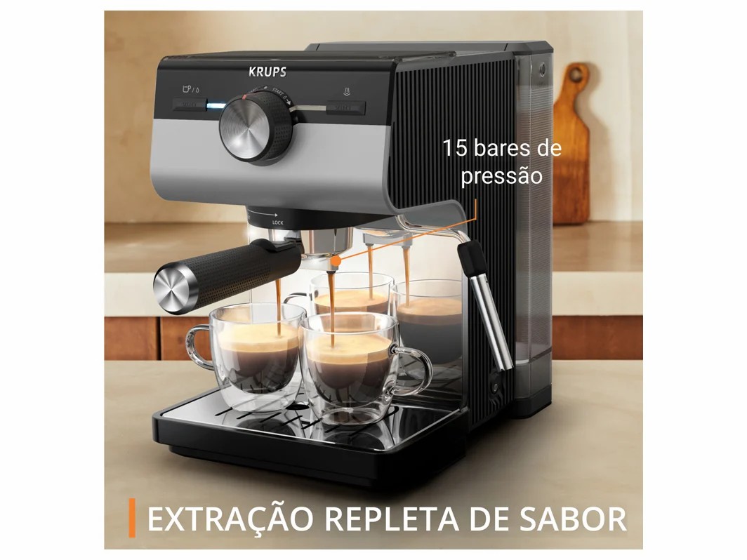 XP384E10 KRUPS เครื่องชงกาแฟเอสเปรสโซ Authentic+ แรงดัน 15 บาร์ ความจุ ...