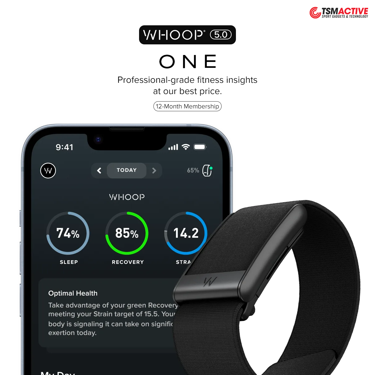 WHOOP 5.0 ONE / PEAK / MG LIFE สายรัดข้อมือวัดชีพจร (12-Month ...