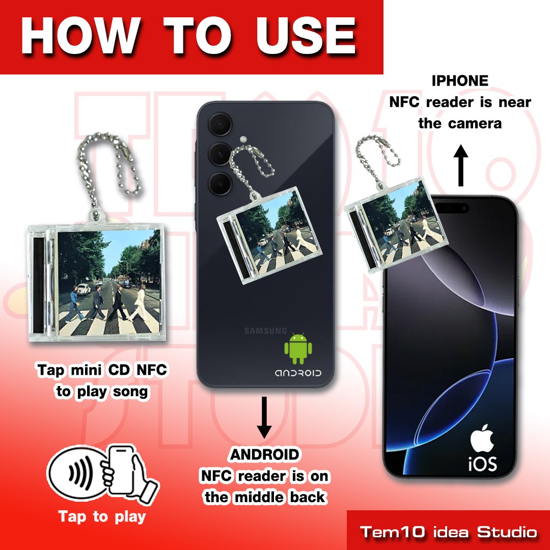 Mini CD NFC : Albumtag : Keychain .ใส่รูป เพิ่มLinkเพลง สร้างอัลบั้ม ...