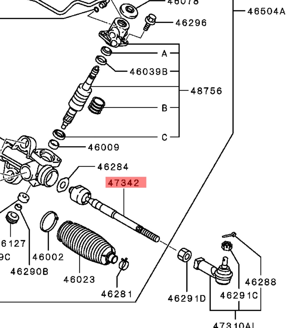ลูกหมากแรค Triton 2wd ปี 2014-2020 เบอร์แท้ 4410A814 | Shopee Thailand
