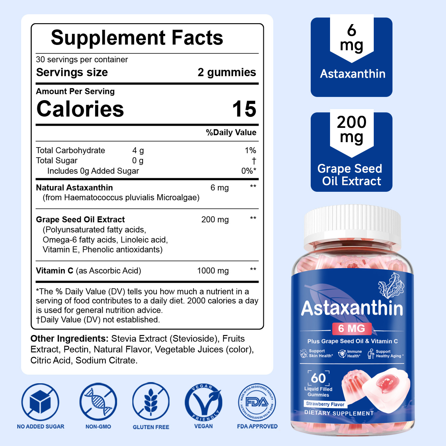 Omilay Astaxantin แอสตาแซนธิน Astaxanthin Gummy Axtaxanthin ผลิตภัณฑ์ ...