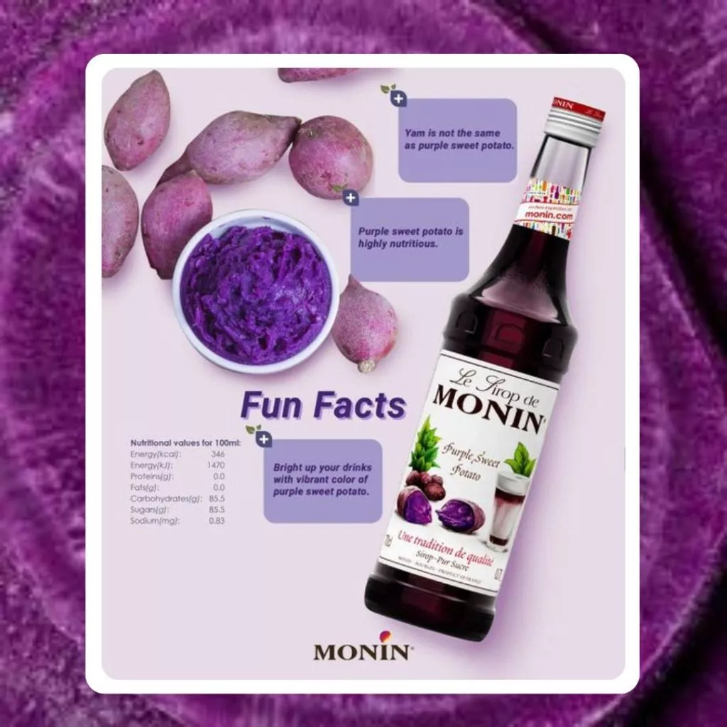 MONIN Purple Sweet Potato Syrup 700 ML. | โมนิน เพอเพิล สวีท โปเตโต้ ไซ ...