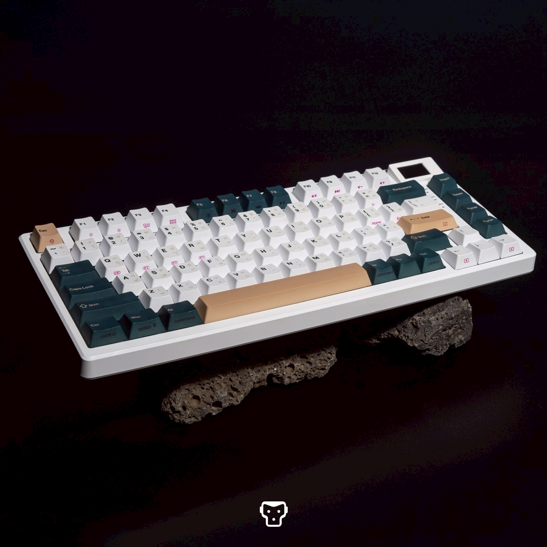 SARU คีย์บอร์ดเกมมิ่ง COLOR TFT KX-81 Jupiter จอ LED Lunar Yellow ...