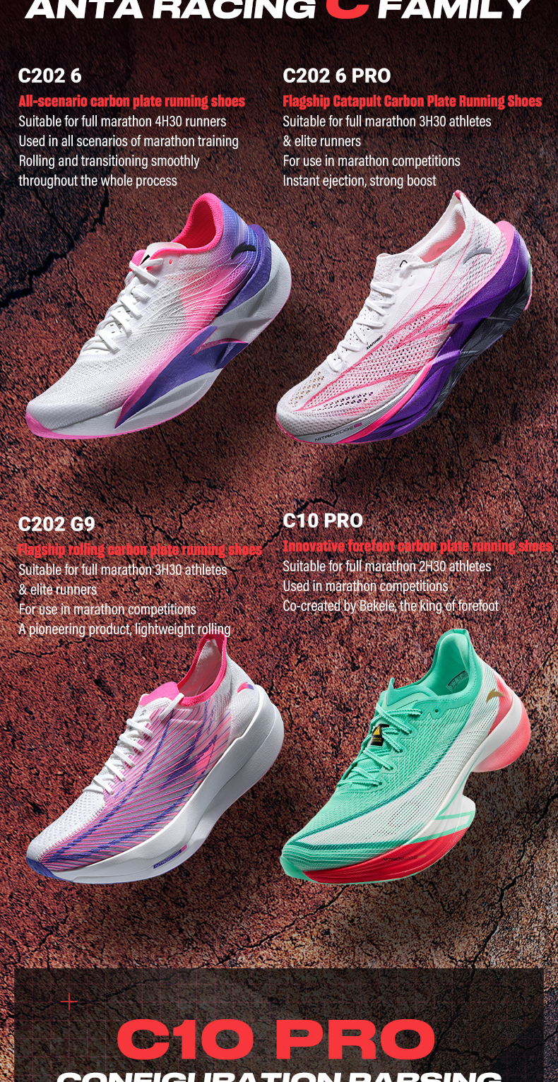 [ANTA C10 PRO] Women Super Shoe มาราธอน Running Shoes Carbon Fiber ...