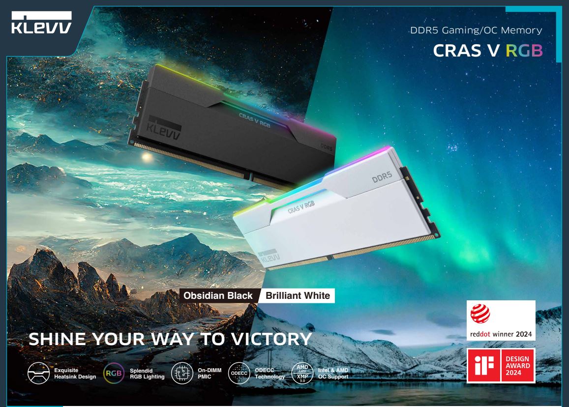 KLEVV CRAS V RGB DDR5 Gaming OC Memory - Ram 64GB (32GBx2) 6400MHz ...