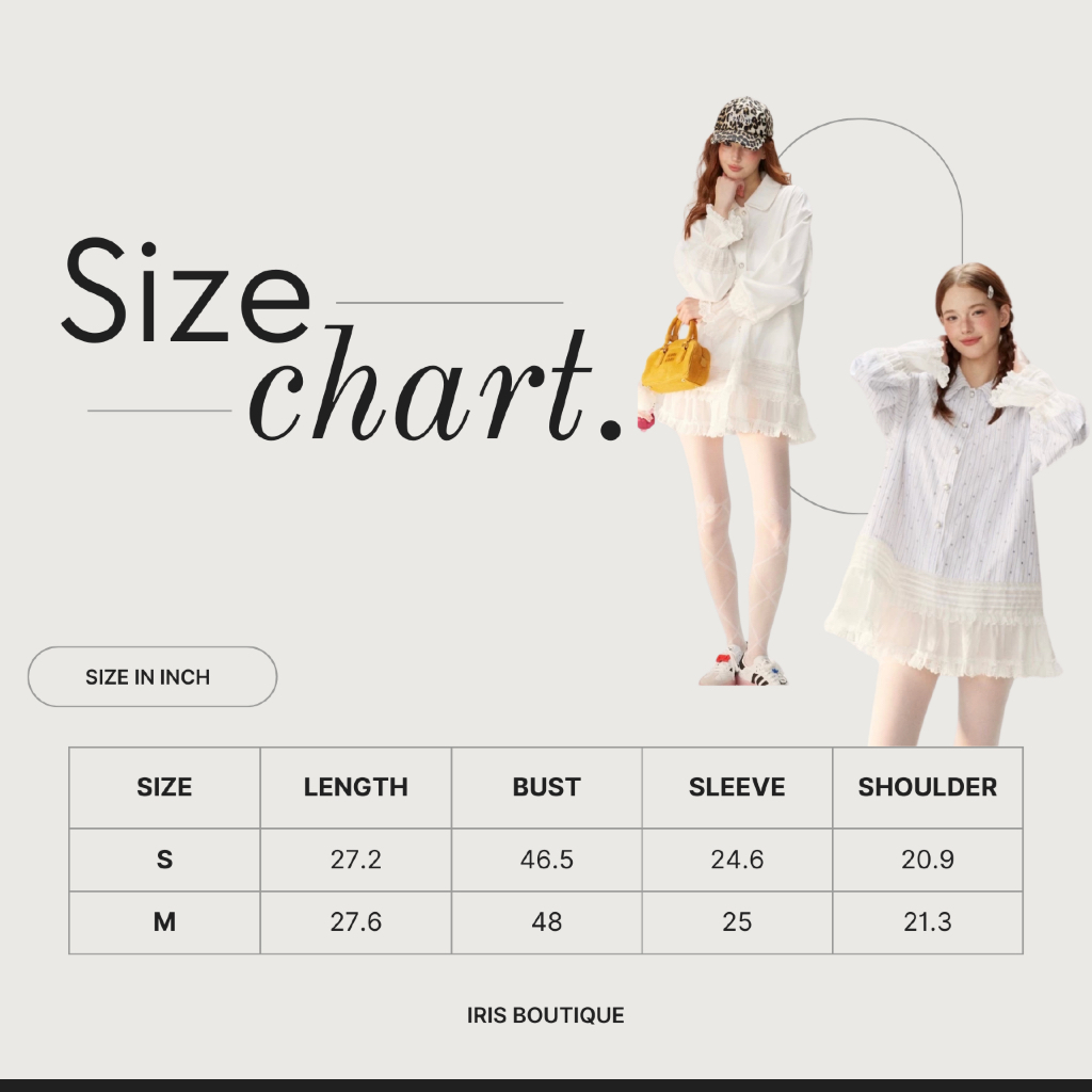 พร้อมส่ง สินค้าลิขสิทธิ์แท้ IRIS BOUTIQUE 25Spring ID4057-4 Petal shirt ...