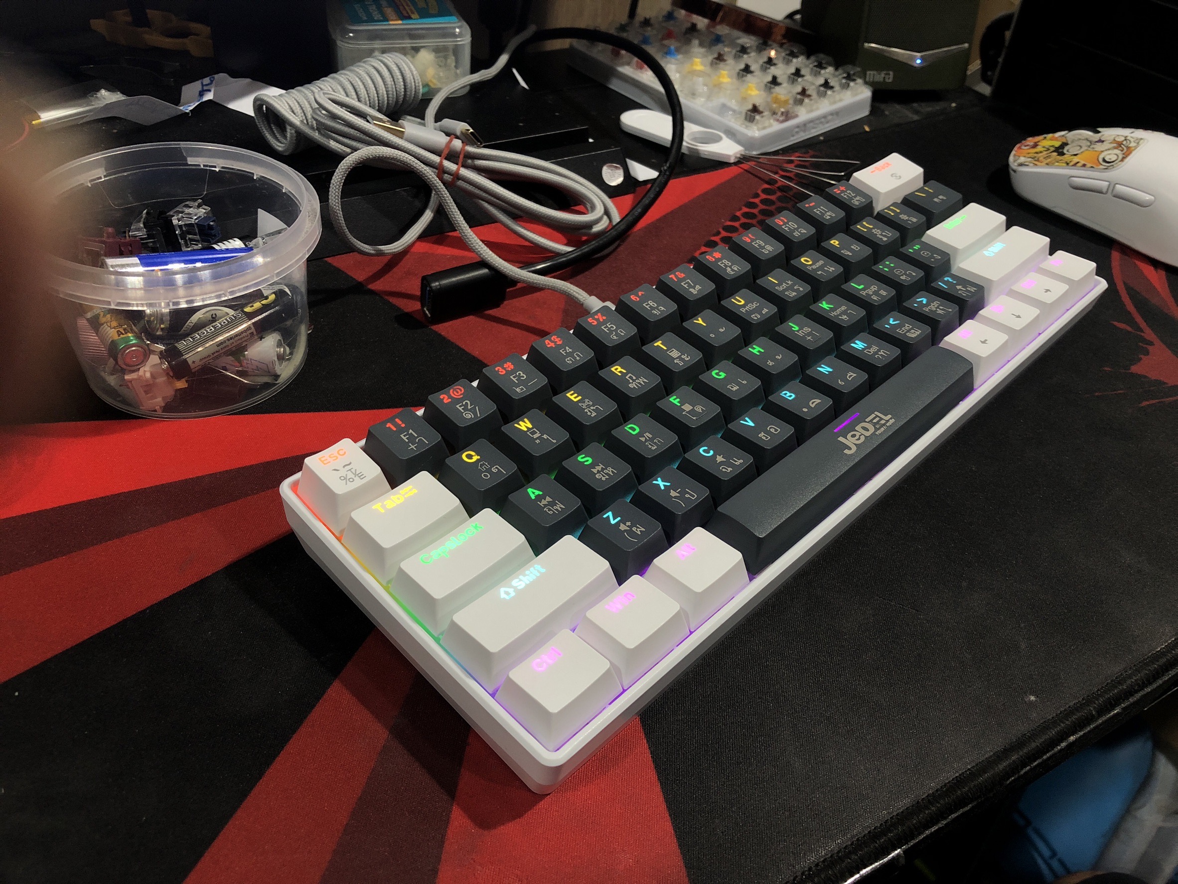 JEDEL KL-69 ขนาด 60% Mini RGB Wired Mechanical Gaming Keyboard Blue ...