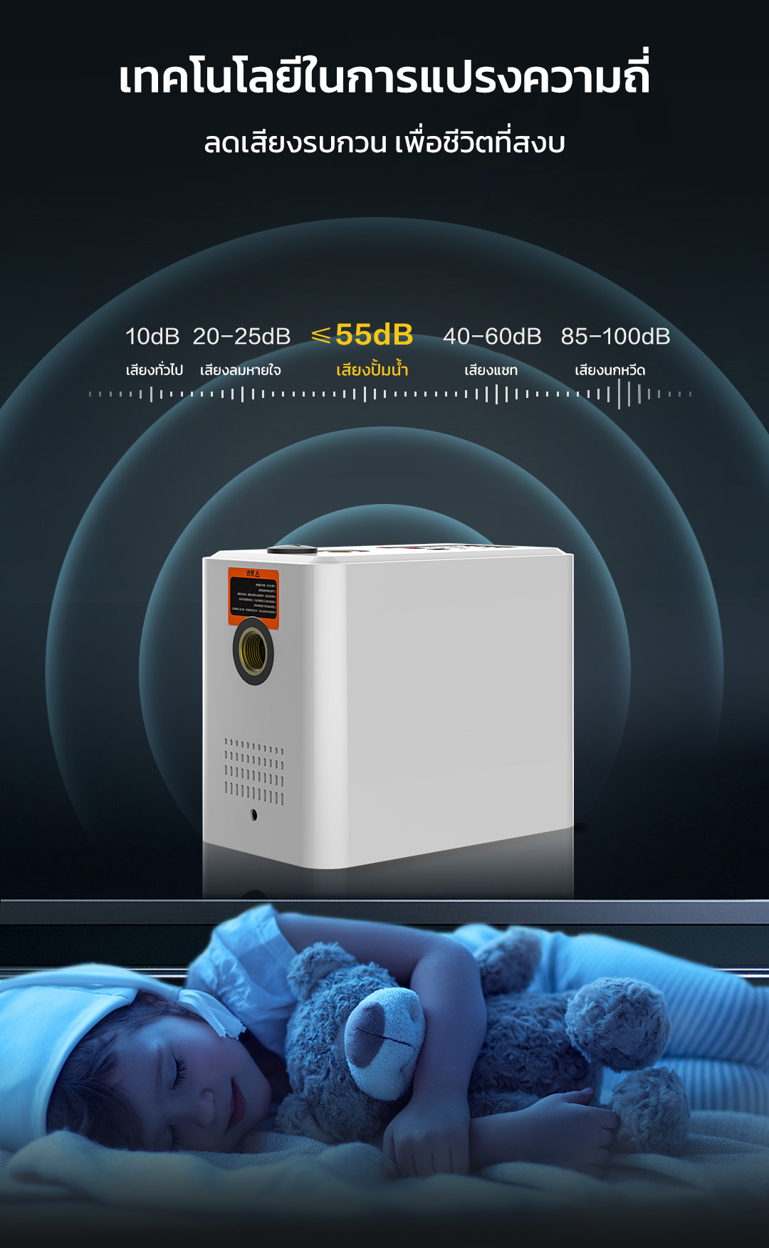 Deli บูสเตอร์ปั๊ม ปั๊มเพิ่มแรงดัน รับประกัน 1 ปี เพิ่มแรงดันน้ำ สำหรับที่อยู่อาศัย300W Booster ...