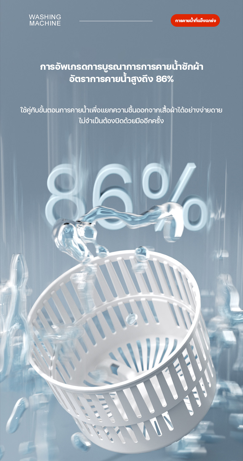 KADONIA เครื่องซักผ้ามินิ 15L อัตราการฆ่าเชื้อ99.9% ระบายน้ําอัตโนมัติ เครื่องซักผ้า mini ...