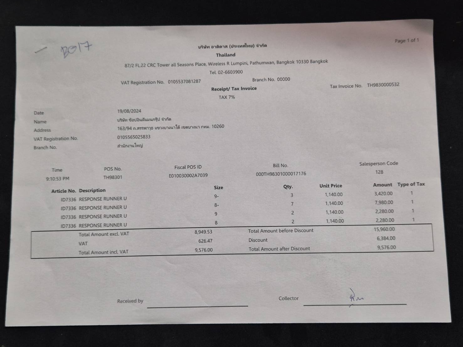 รองเท้าอาดิดาส รหัส H00513 รุ่น EQ21 RUN ราคา 3000 บาท ผู้ชาย (ของแท้ ...