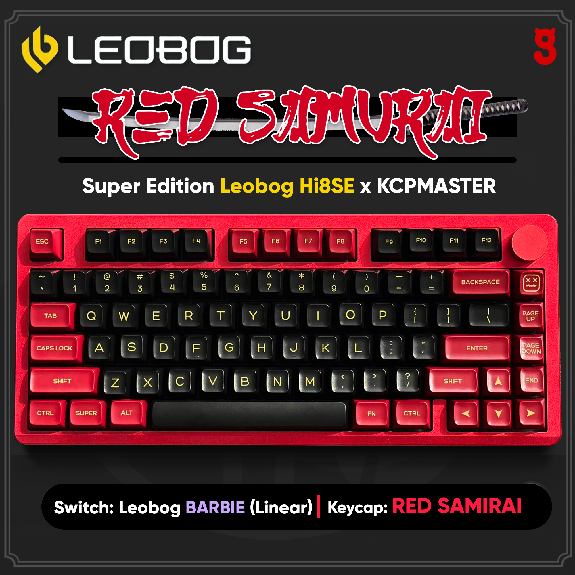 (พร้อมส่งจากไทย) คีย์บอร์ด LEOBOG Hi8se Hi8 SE hi8se hi8 V2 Red Samurai Super Edition RGB 3 Mode ...