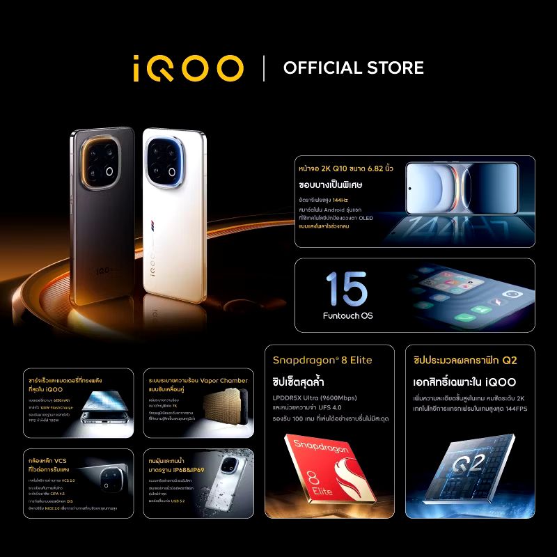 [New] iQOO 13 5G (16+16/512GB) ไอคูล Snapdragon 8 Elite+Chip Q2 ...