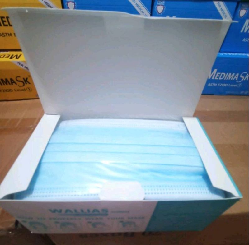 หน้ากากอนามัย WALLIAS การแพทย์ 3 ชั้น สายคล้องหู | Shopee Thailand