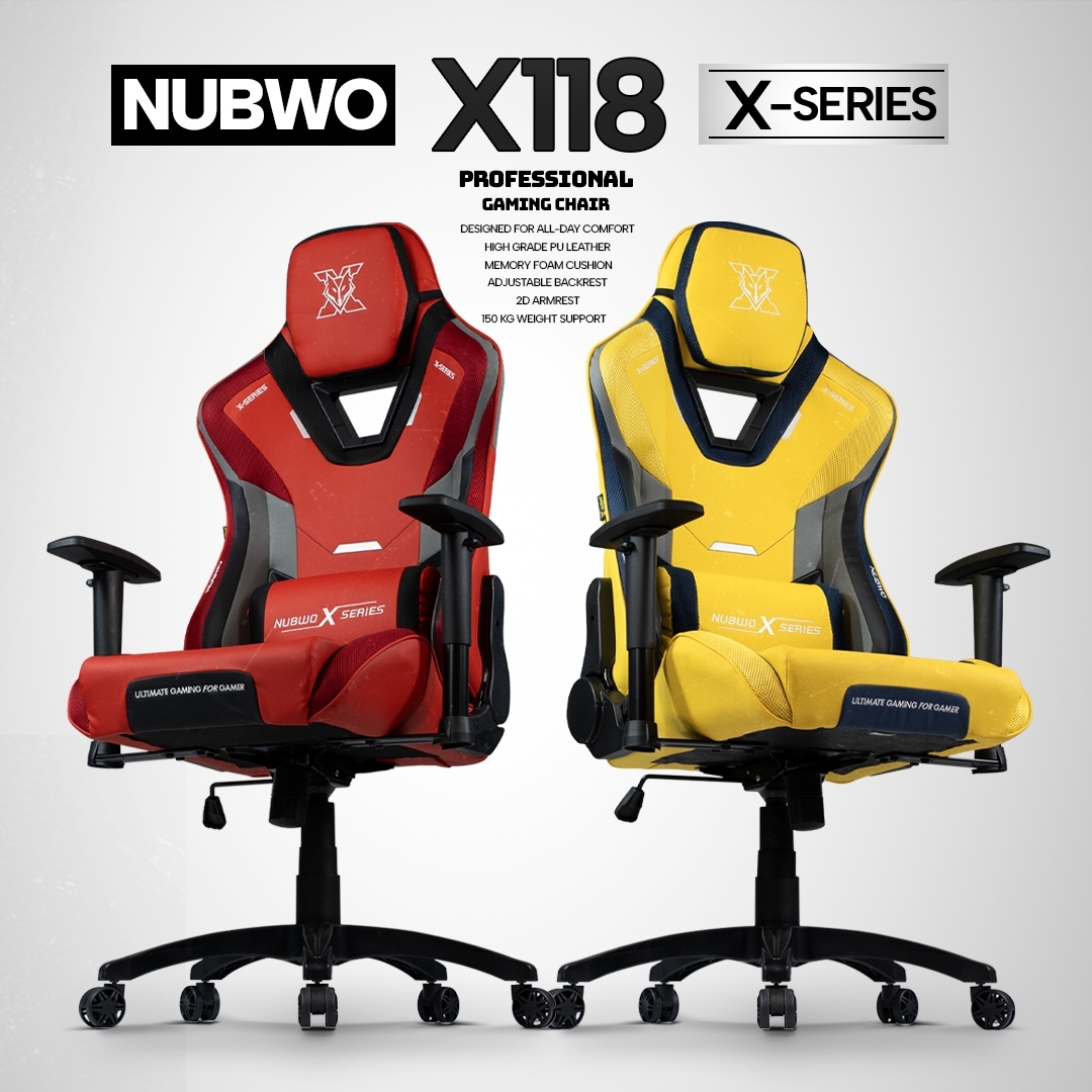 แถมพรมรองเก้าอี้ NUBWO เก้าอี้เล่นเกม Gaming Chair ดีไซน์เท่ มีหลายสี ปรับเอนได้180 องศา ที่นั่ง ...