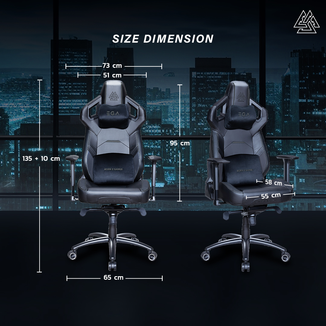 [ฟรีพรม] EGA เก้าอี้เกมมิ่ง เก้าอี้ทำงาน สไตล์ Ergonomic เพื่อสุขภาพ เก้าอี้ไซส์ใหญ่พิเศษ TYPE ...